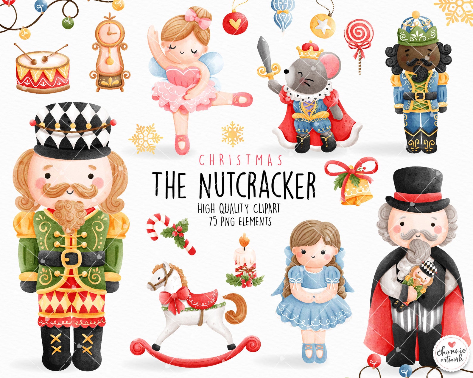 The Nutcracker Clipart Nutcracker Ballet Clipart Nutcracker - Etsy