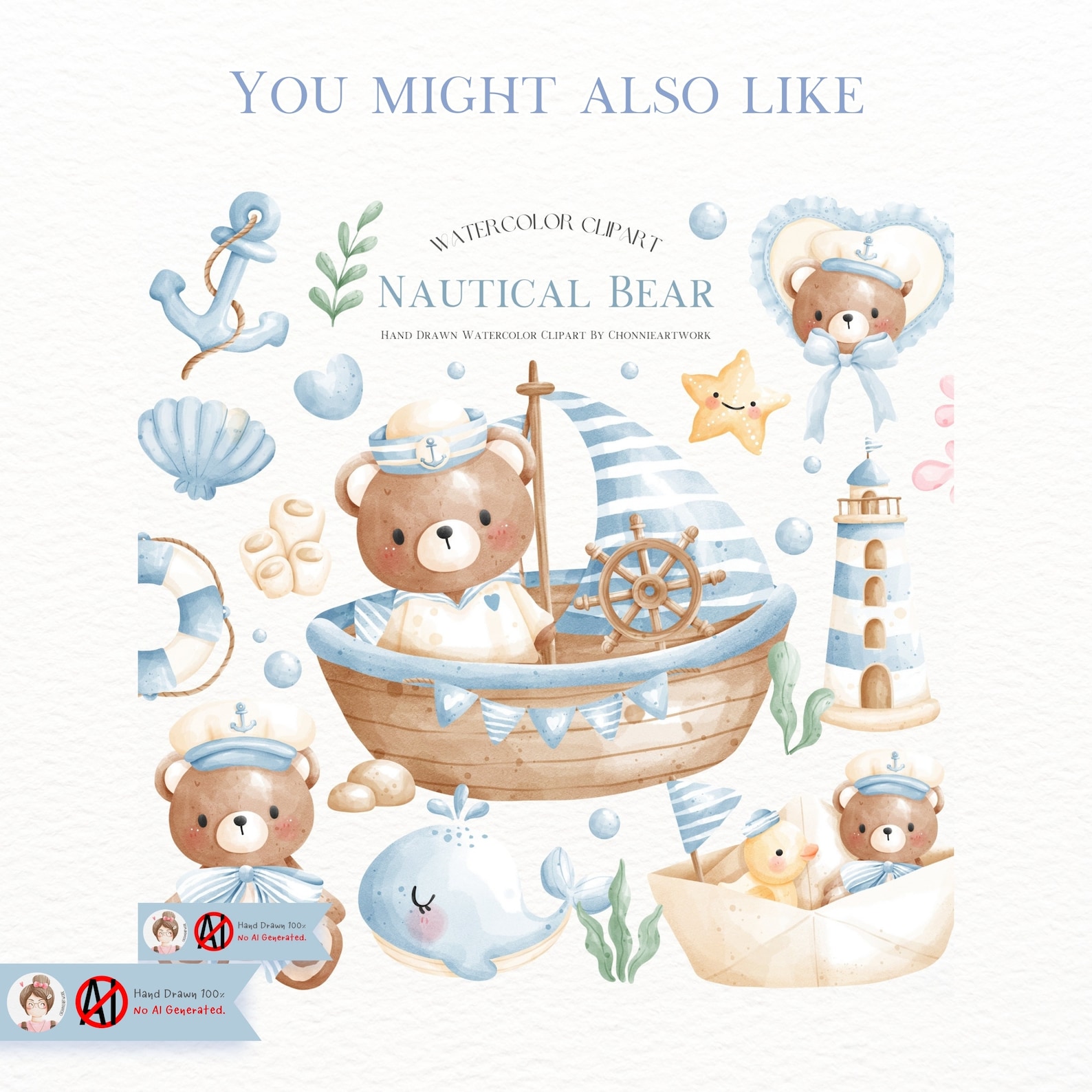 Nautical Clipart, Ocean Clipart, Lighthouse, Marine Clipart - Etsy