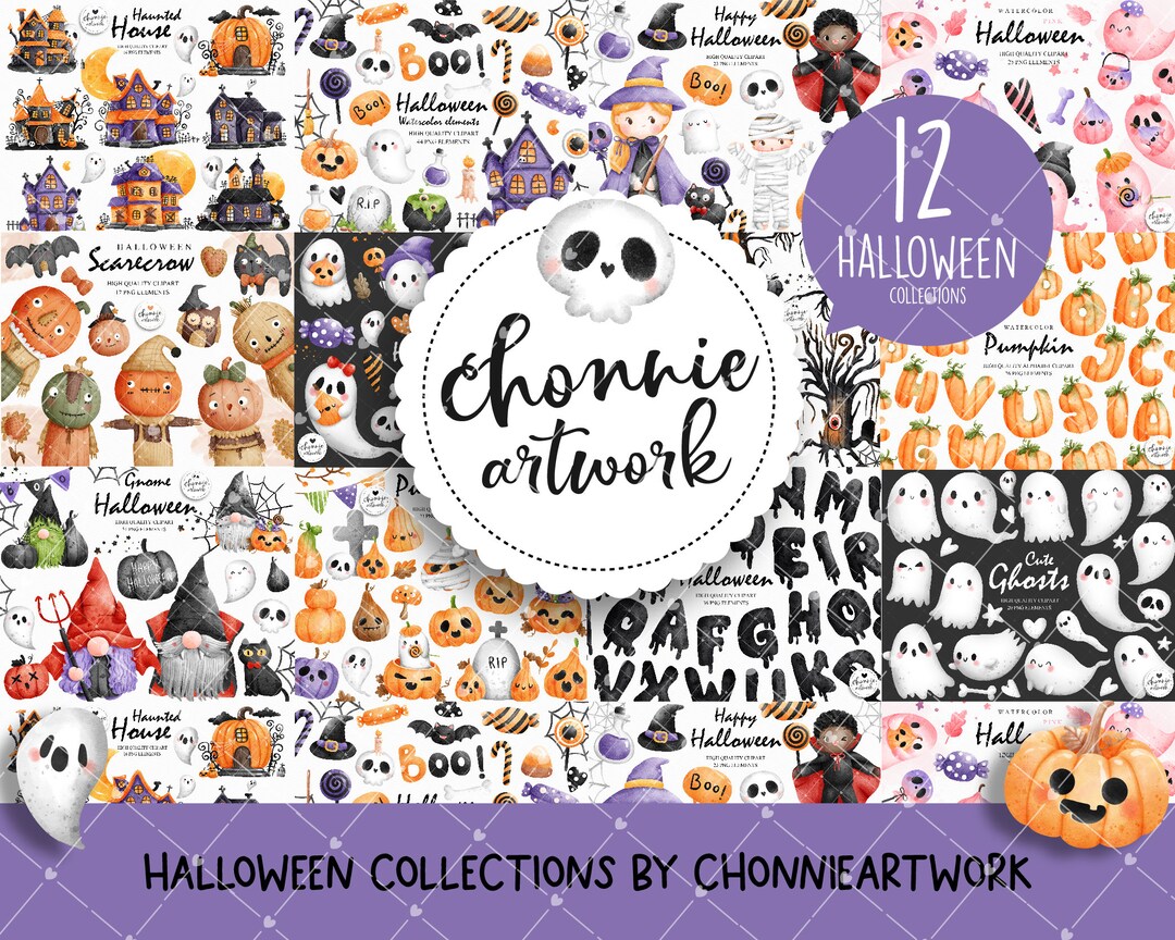 Halloween Clipart Bundle, Halloween Clipart, Halloween Costume, Pumpkin ...