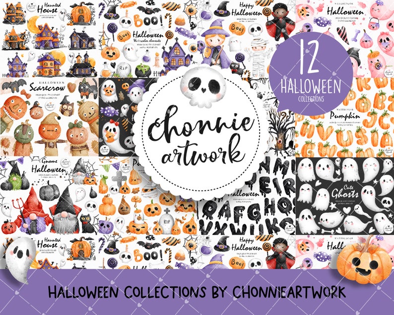 Halloween Clipart Bundle Halloween Clipart Halloween - Etsy