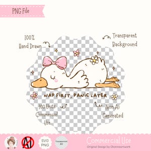 Nap First Panic Later Goose SVG PNG EPS Silly Goose Sleeping Funny ...