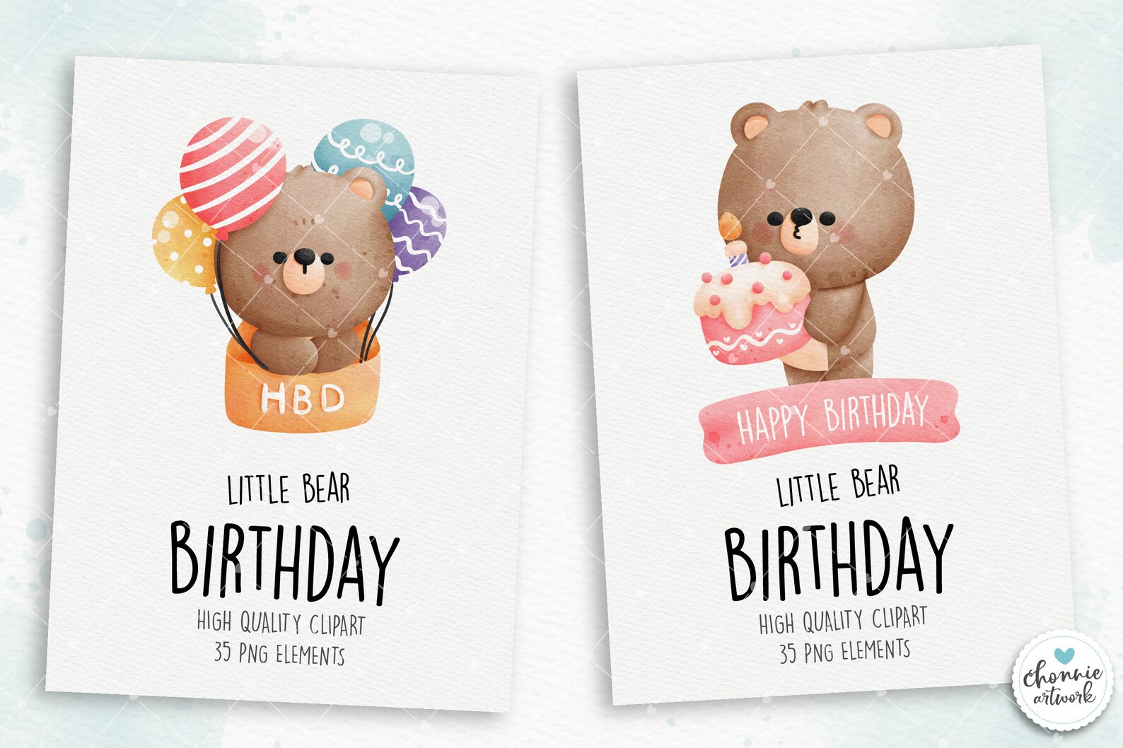Little Bear Birthday Clipart Birthday Bear Clipart Baby - Etsy