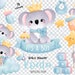 Baby Boy Koala Clipart, Baby Boy Clipart, Baby Shower Koala Clipart ...