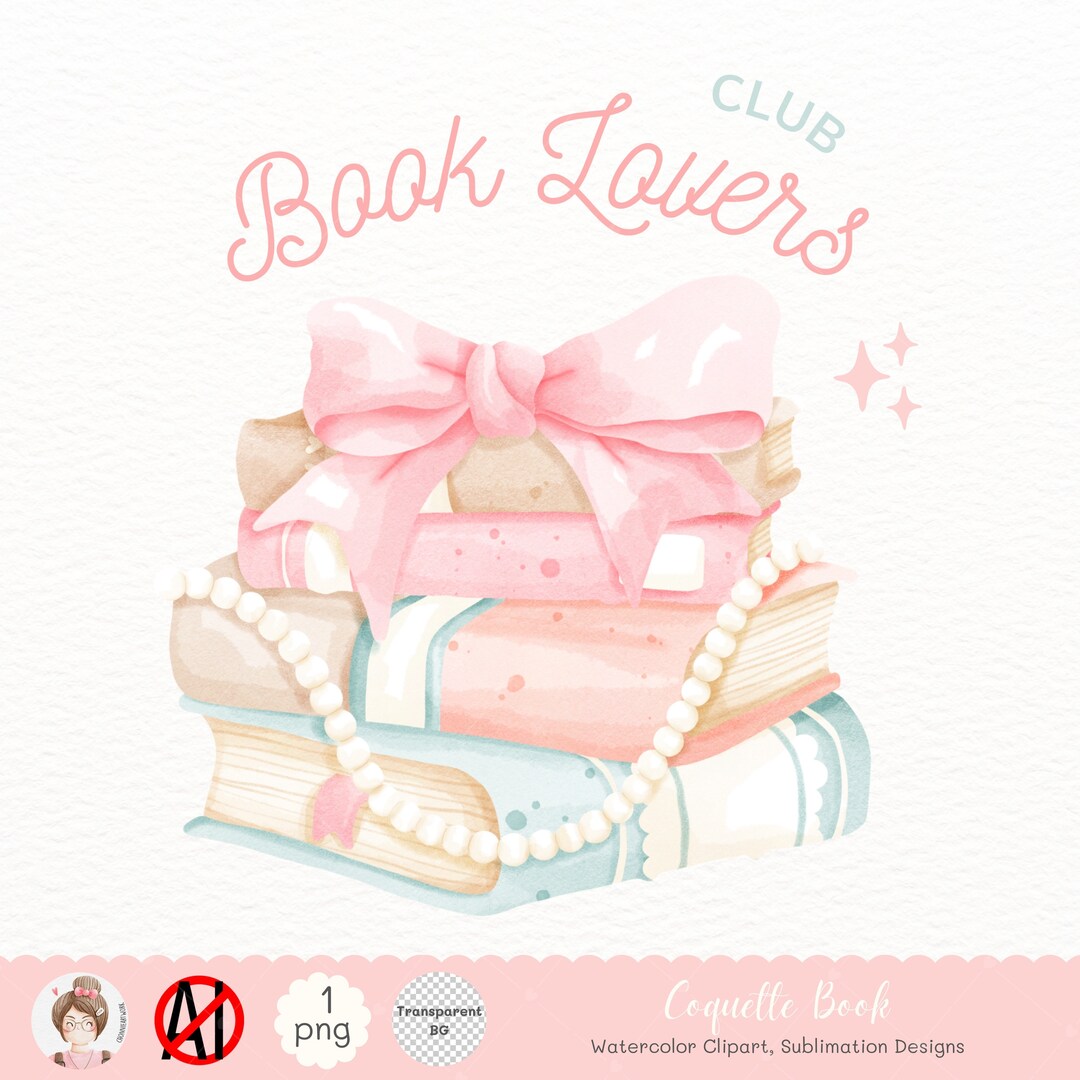 Coquette Book Clipart, Book With Bows Clipart, Girly Book Clipart ...