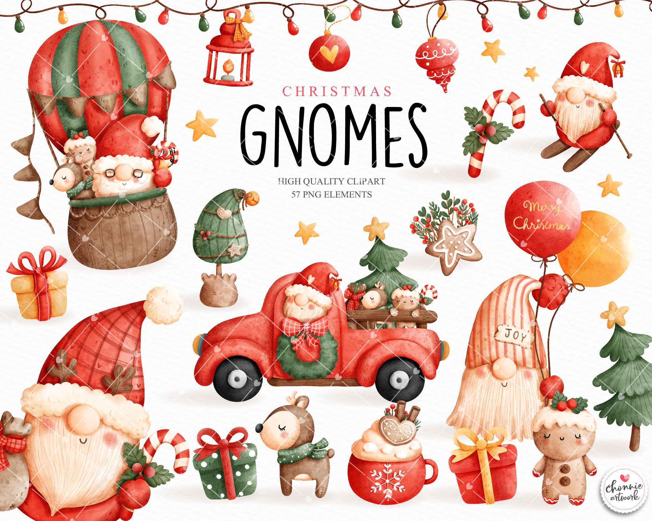 Christmas Gnome Clipart Christmas Clipart Gnome Clipart - Etsy