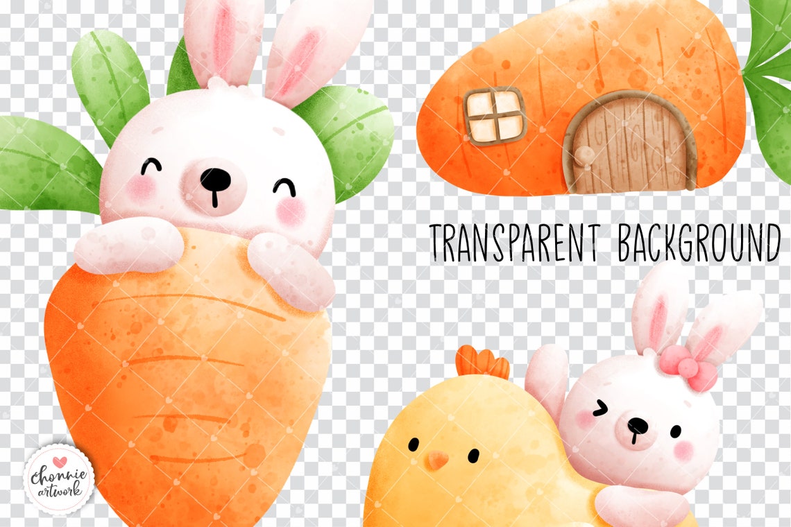 Easter Bunny House Clipart Easter Rabbit Clipart Rabbit - Etsy