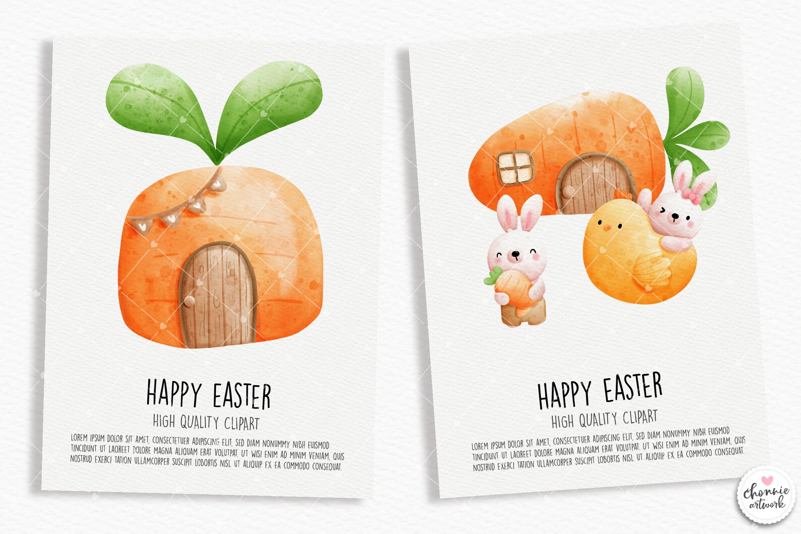 Easter Bunny House Clipart Easter Rabbit Clipart Rabbit - Etsy