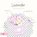 Lavender Cottagecore Clipart Set, Pastel Spring Floral Bundle, Teapot ...