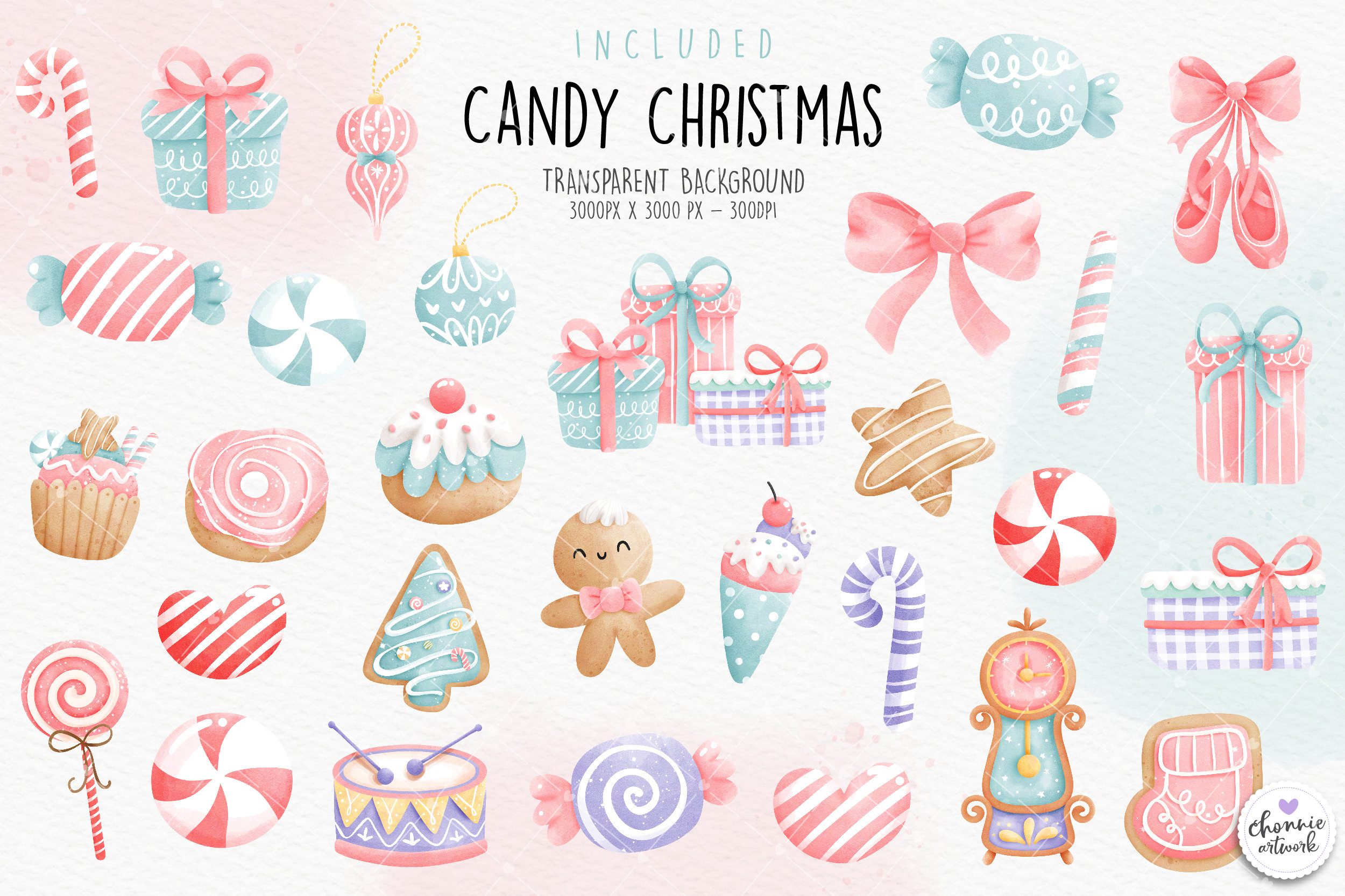The Nutcracker Clipart Candy Christmas Clipart Pastel - Etsy UK