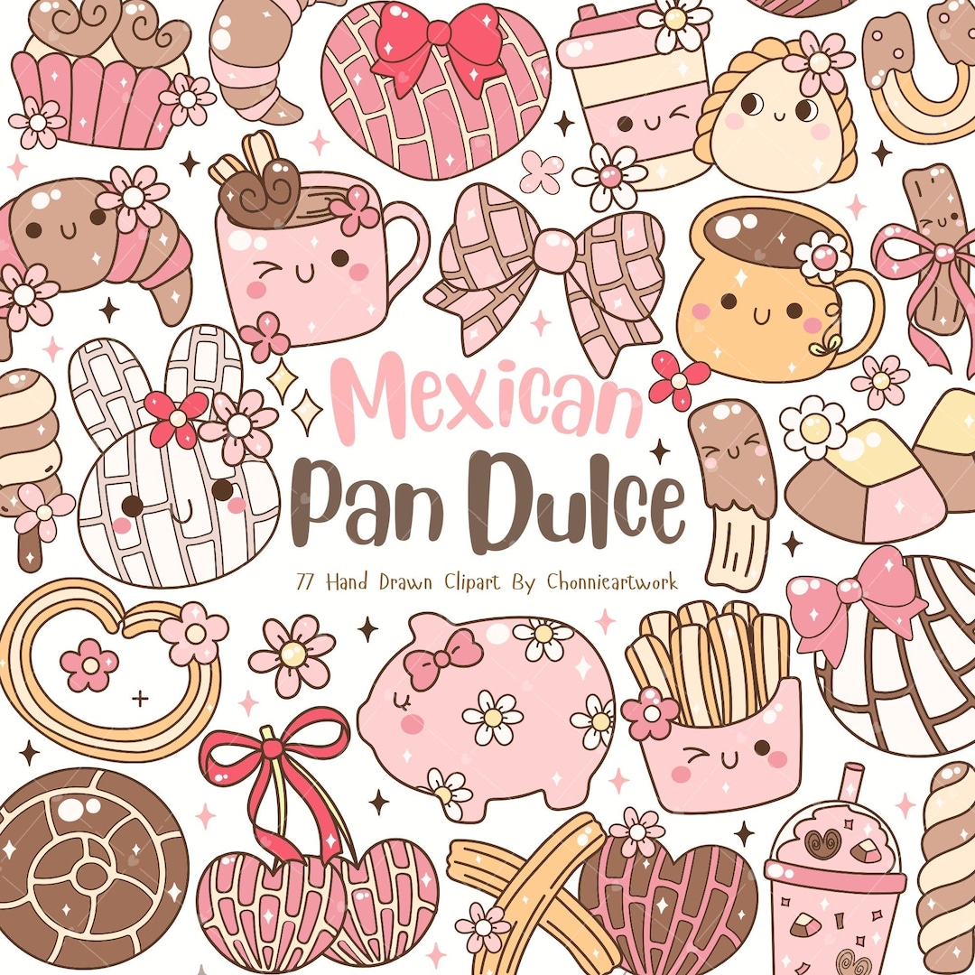 Mexican Pan Dulce Clipart PNG SVG, Sweet Bread, Concha Clipart, Mexican ...
