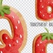 Strawberry Cookies Alphabet, Strawberry Alphabet, Valentines Alphabet ...