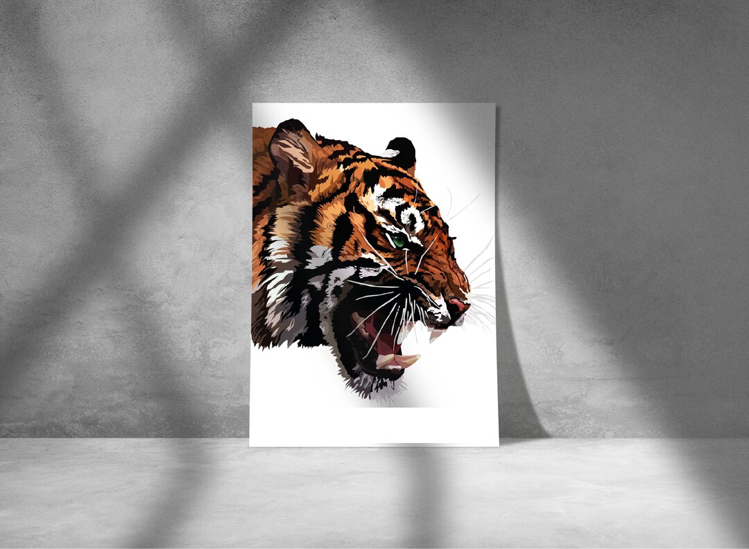 Luxury Tiger Fashion Print - Etsy