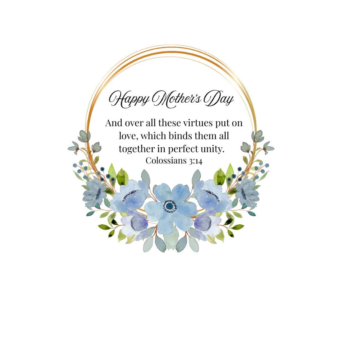 Floral Mothers Day Bible Verse Cards, Mother's Day Bible Cards ...
