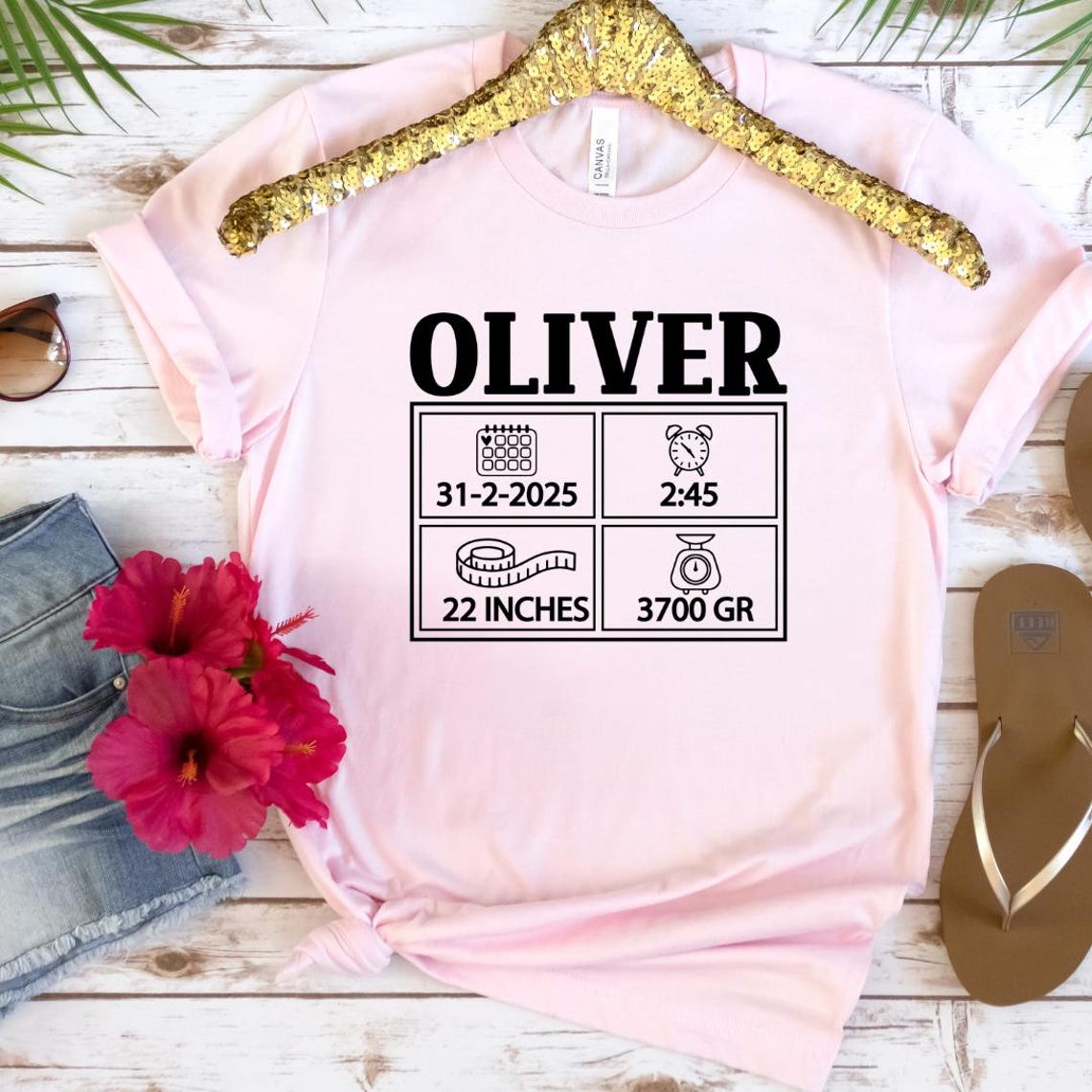 Birth Announcement Svg Bundle, Baby Stats Template, Birth Stats Svg ...