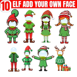 Christmas Elf Photo Frames | Elf Photo Templates | Add Your Face | 10 ...