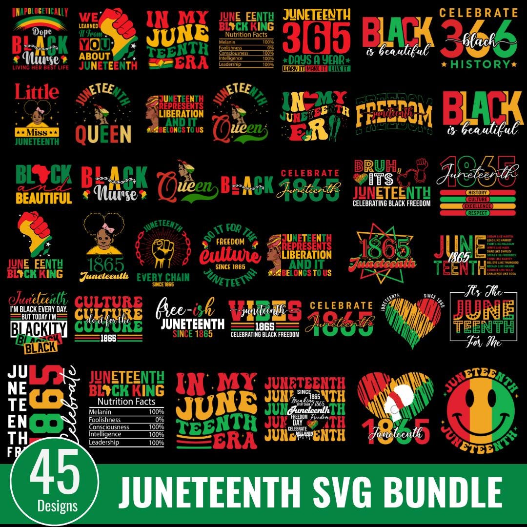 Mega Juneteenth Svg Bundle, Celebrate 1865,we Are Black History,1865 ...