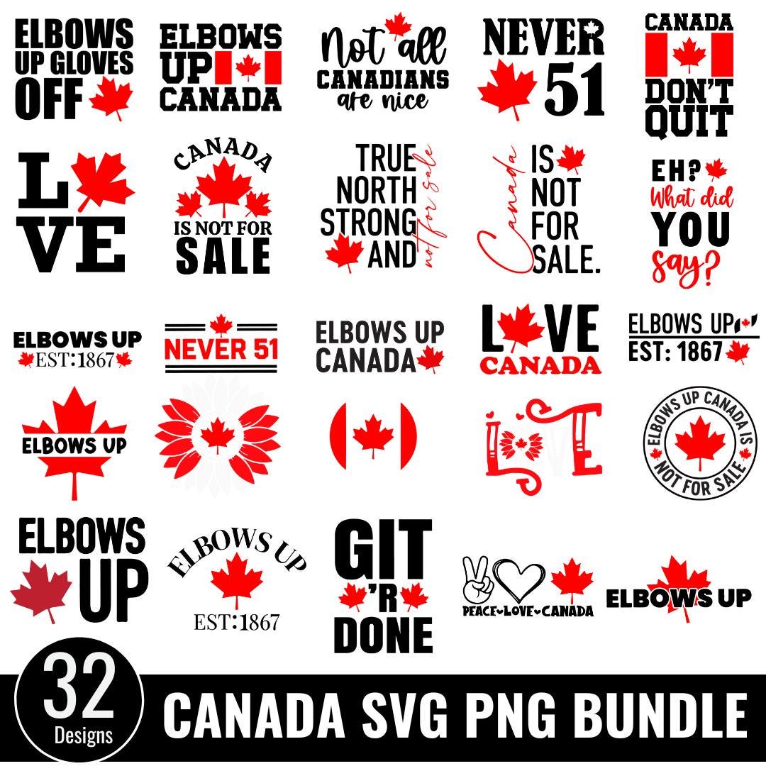 Canada Svg Bundle,true North Strong and Free, Pride Canadian Png,maple ...