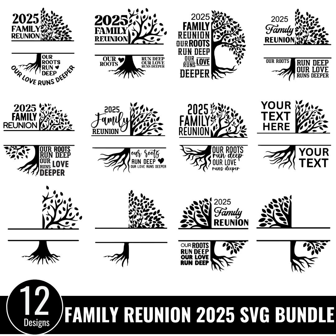 Family Reunion SVG Bundle, Family Love Tree, Personalized Family Trees ...