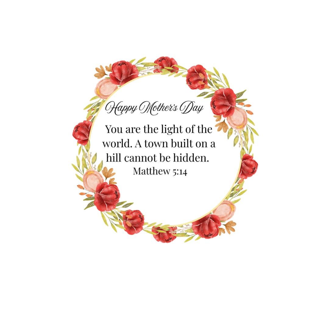 Floral Mothers Day Bible Verse Cards, Mother's Day Bible Cards ...