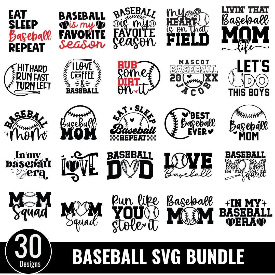 Baseball Svg Bundle, Baseball Quotes Svg, Baseball Font Svg, Baseball ...
