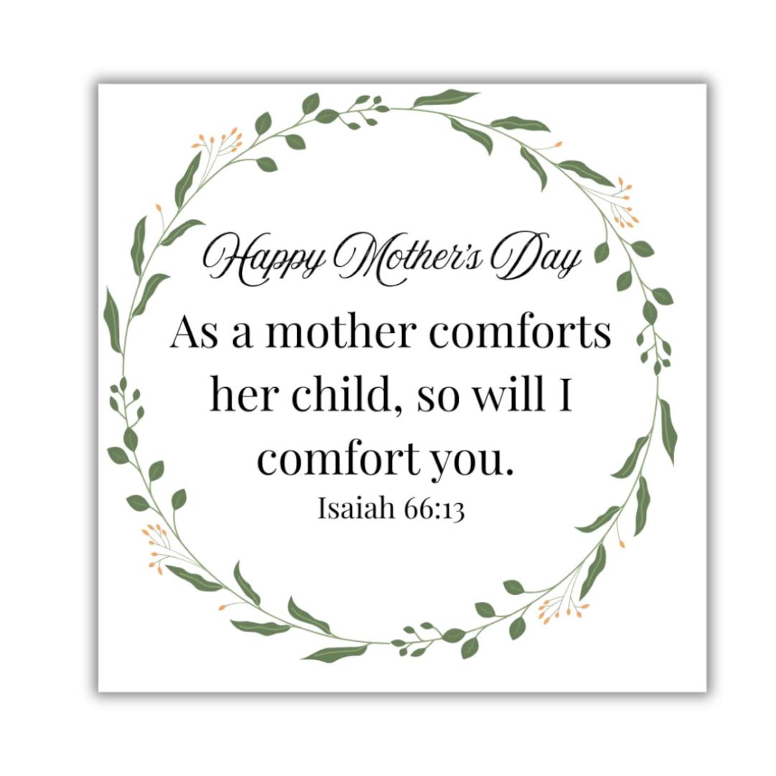 Mother's Day Bible Verse Cards, Scripture Cards, Memory Verse ...