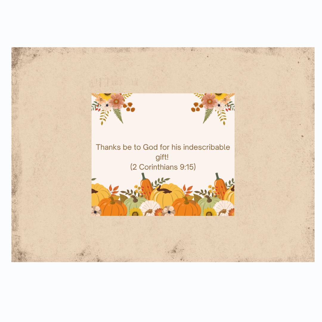 Thanksgiving Bible Verse Cards, Gratitude Scripture Card Set, Thankful ...