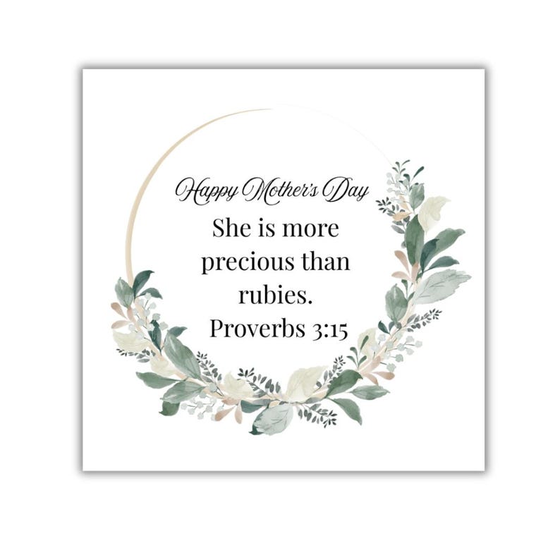Floral Mothers Day Bible Verse Cards, Mother's Day Bible Cards ...