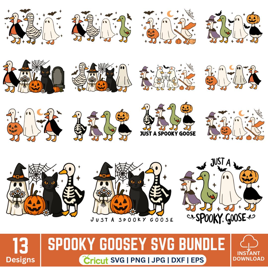 Halloween Goose Svg Bundle,funny Halloween Svg, Spooky Goose Png ...