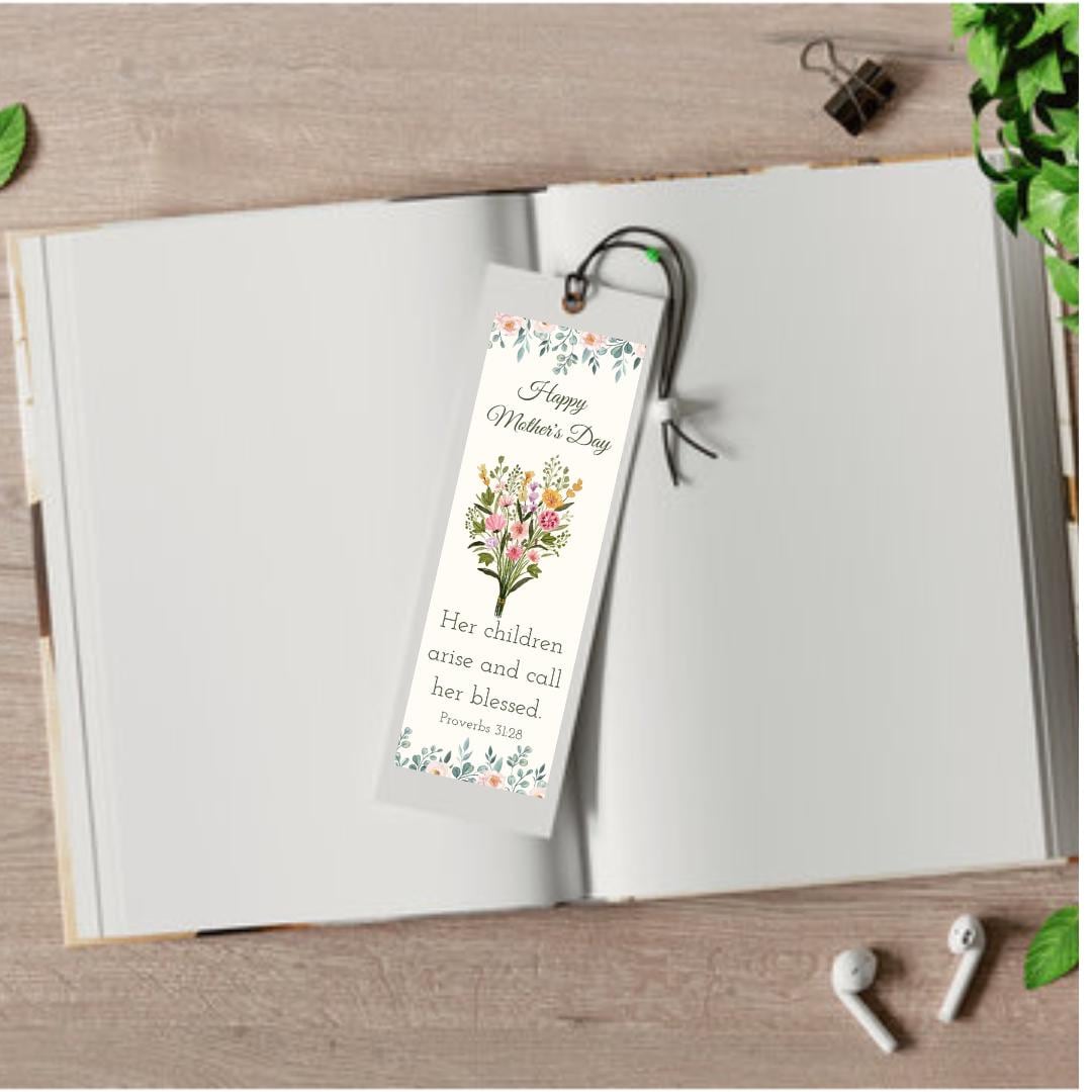 Christian Mothers Day Floral Bookmark Png, Scripture Cards,mothers ...