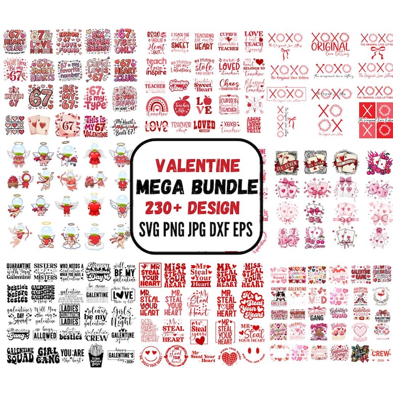 Mega Valentine's Day Svg Bundle, Valentine Gift Svg,valentine ...
