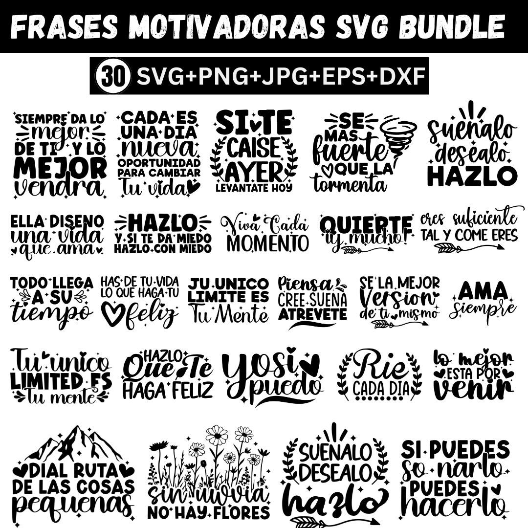 Spanish Sayings SVG Bundle, Frases Motivadoras Svg, Frases Religiosas ...
