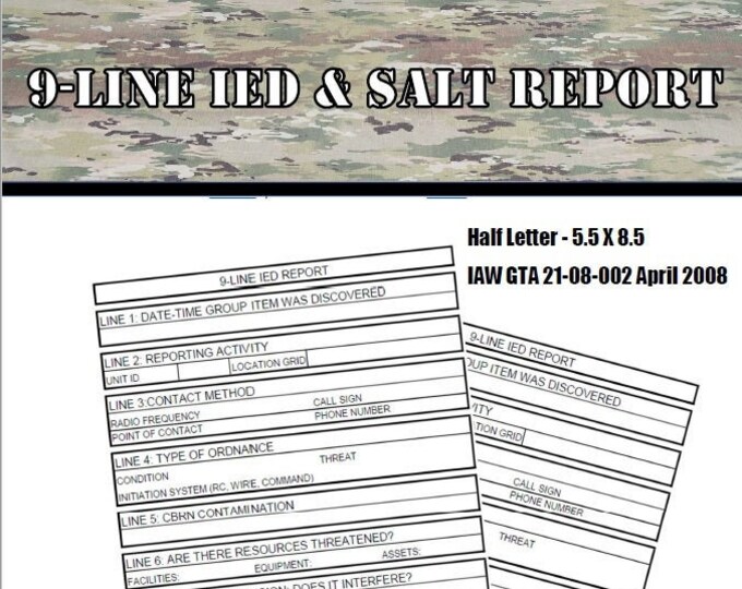 9-line IED & SALT Report Template | Etsy