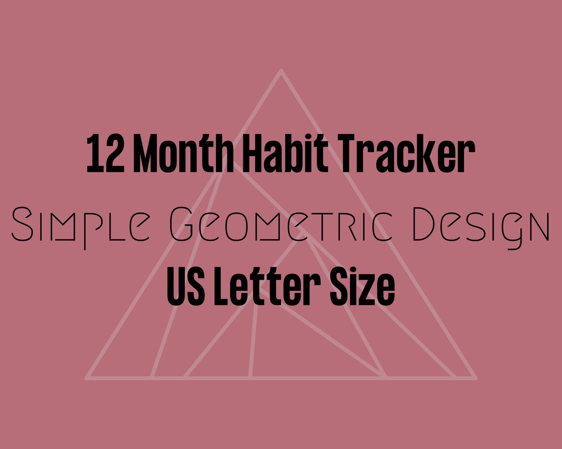 Geometric Habit Tracker | Modern Habit Tracker | Printable Habit ...