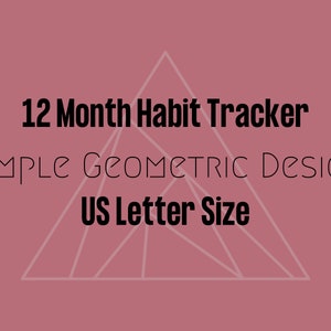 Geometric Habit Tracker | Modern Habit Tracker | Printable Habit ...