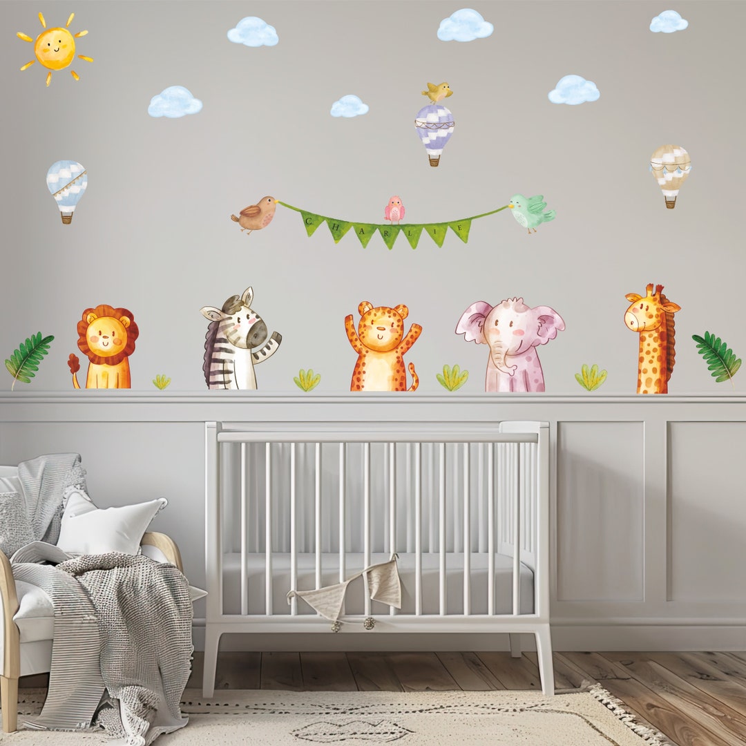 Safari Animals Sticker, Removable and Repositionable, Safari Decal ...