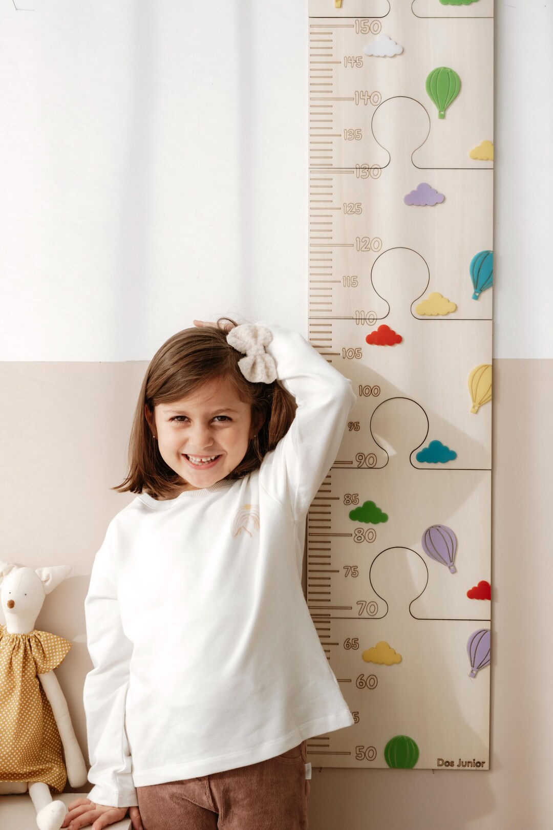 Height Chart, Growth Ruler, Growth Chart for Kids, Naturel Wooden ...