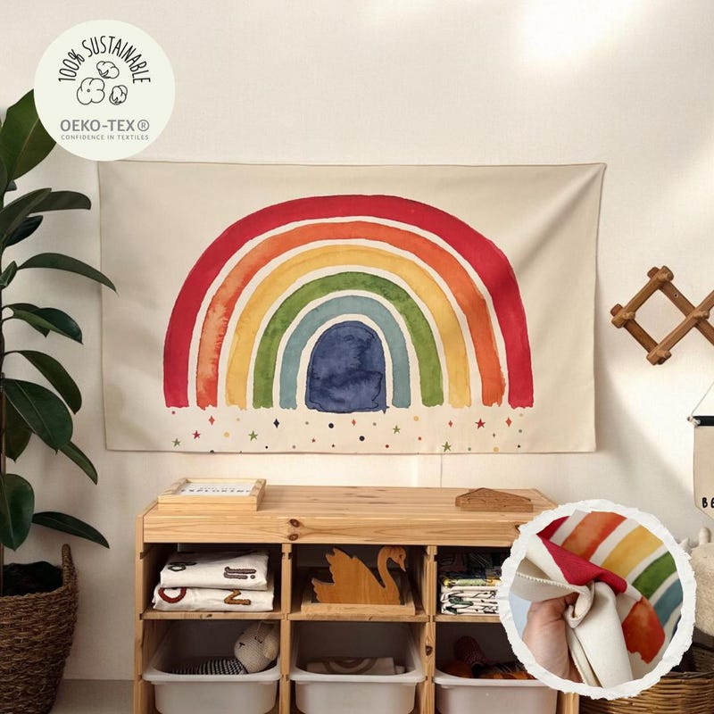 Rainbow Tapestry - Etsy