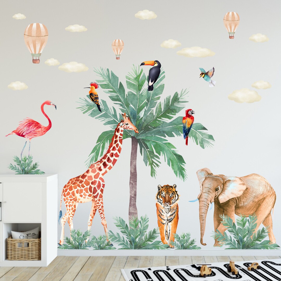 New Product Jungle Wall Decal Peel and Stick Safari Sticker - Etsy