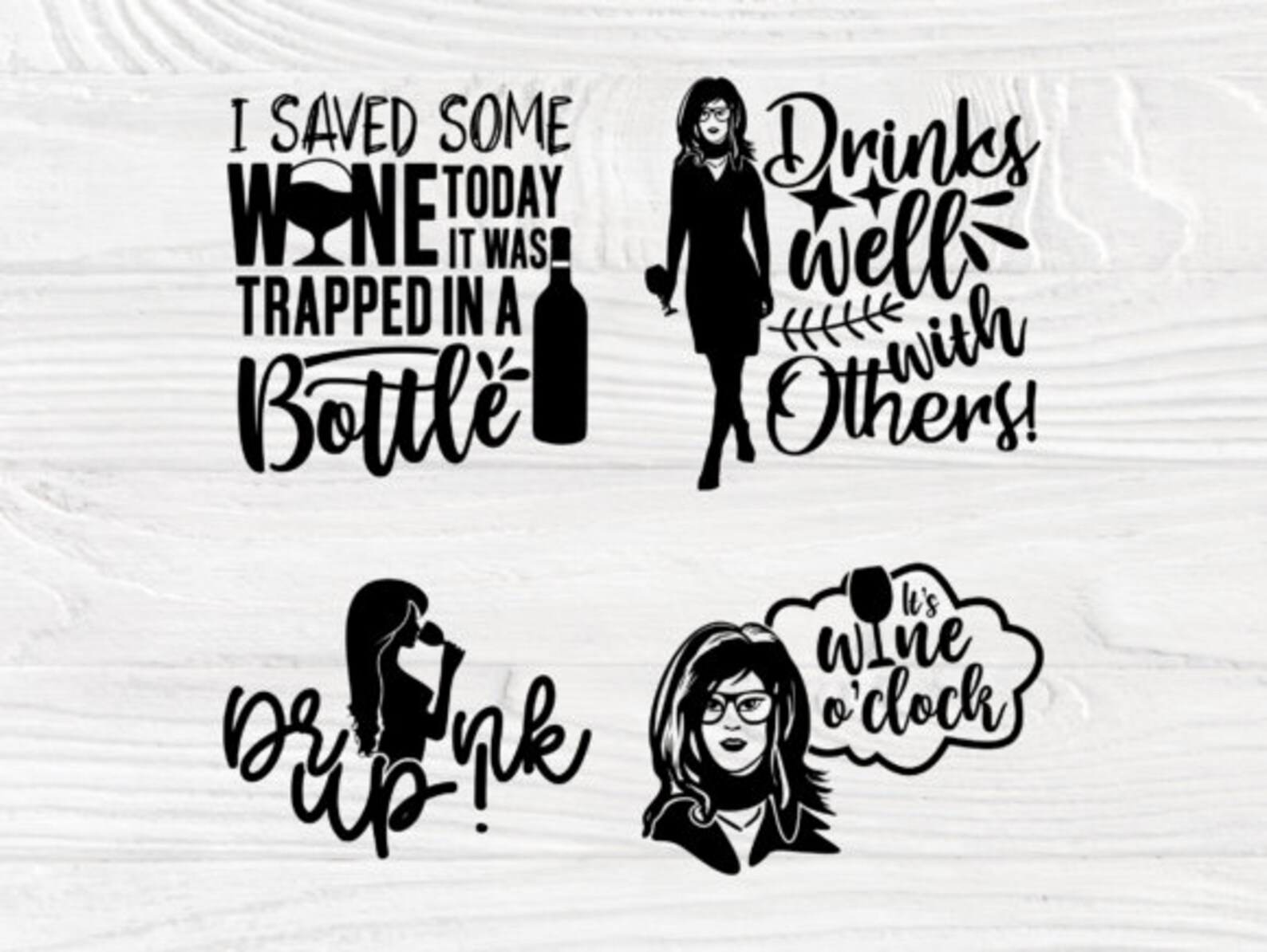 Wine SVG Bundle Drinking Svg Woman Svg - Etsy UK