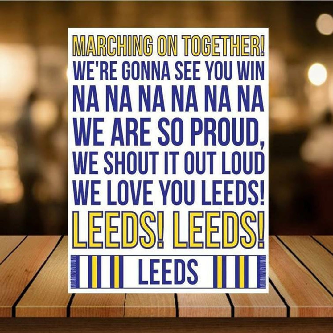 Leeds Marching on Together Metal Wall Sign. Retro Vintage Man Cave Home ...