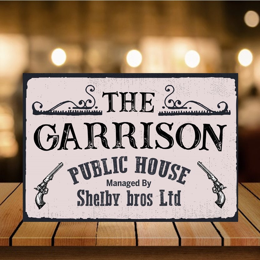 The Garrison Pub Metal wall sign. retro vintage Man cave home | Etsy