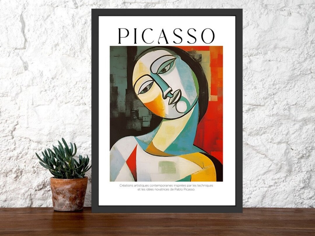 Pablo Picasso Inspired Poster Abstract Vint6age Exhibition Print Modern ...