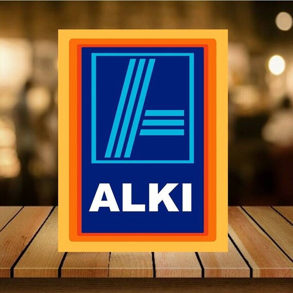 Funny Alki Aldi Alcohol Wall Sign. Retro Vintage Man Cave Home - Etsy