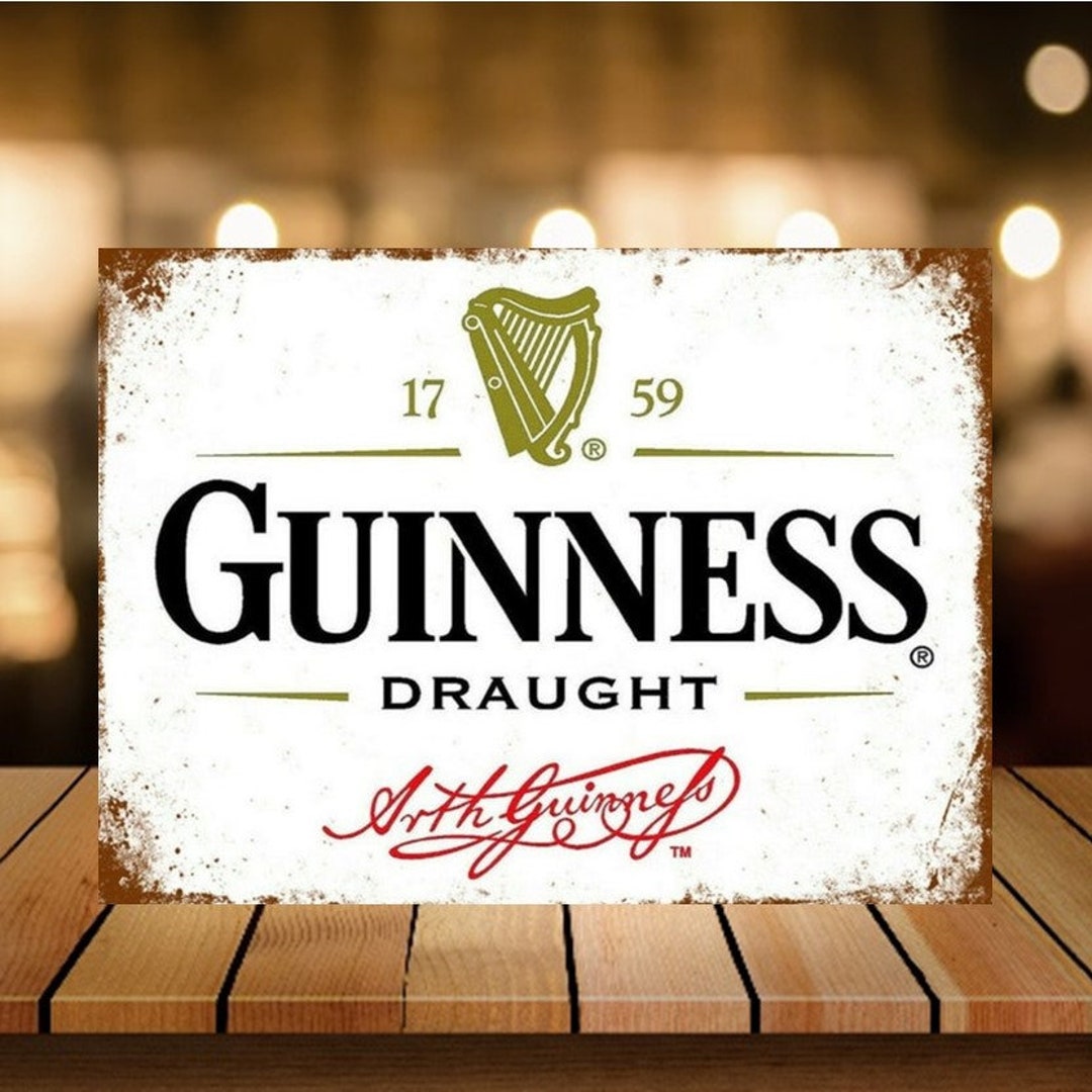 Guinness Metal Wall Sign. Retro Vintage Man Cave Home Bar Beer - Etsy