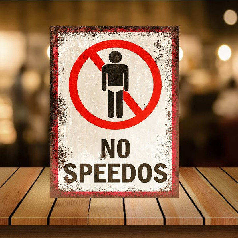 Funny Man Cave Wall Sign No Speedos Retro Vintage Man Cave - Etsy UK