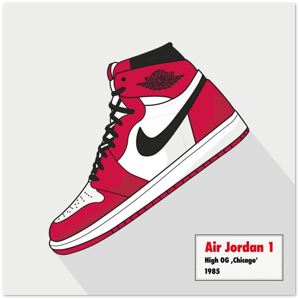 Nike Air Jordan 1 Poster Artwork Print - Etsy