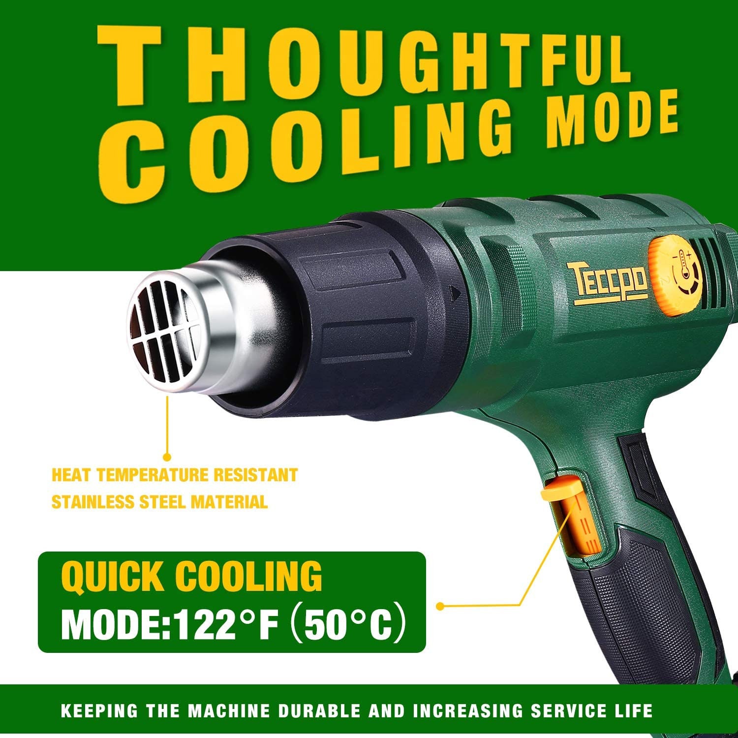 Heat Gun 1500W Professional Electric Hot Air Gun Variable Temperature ...