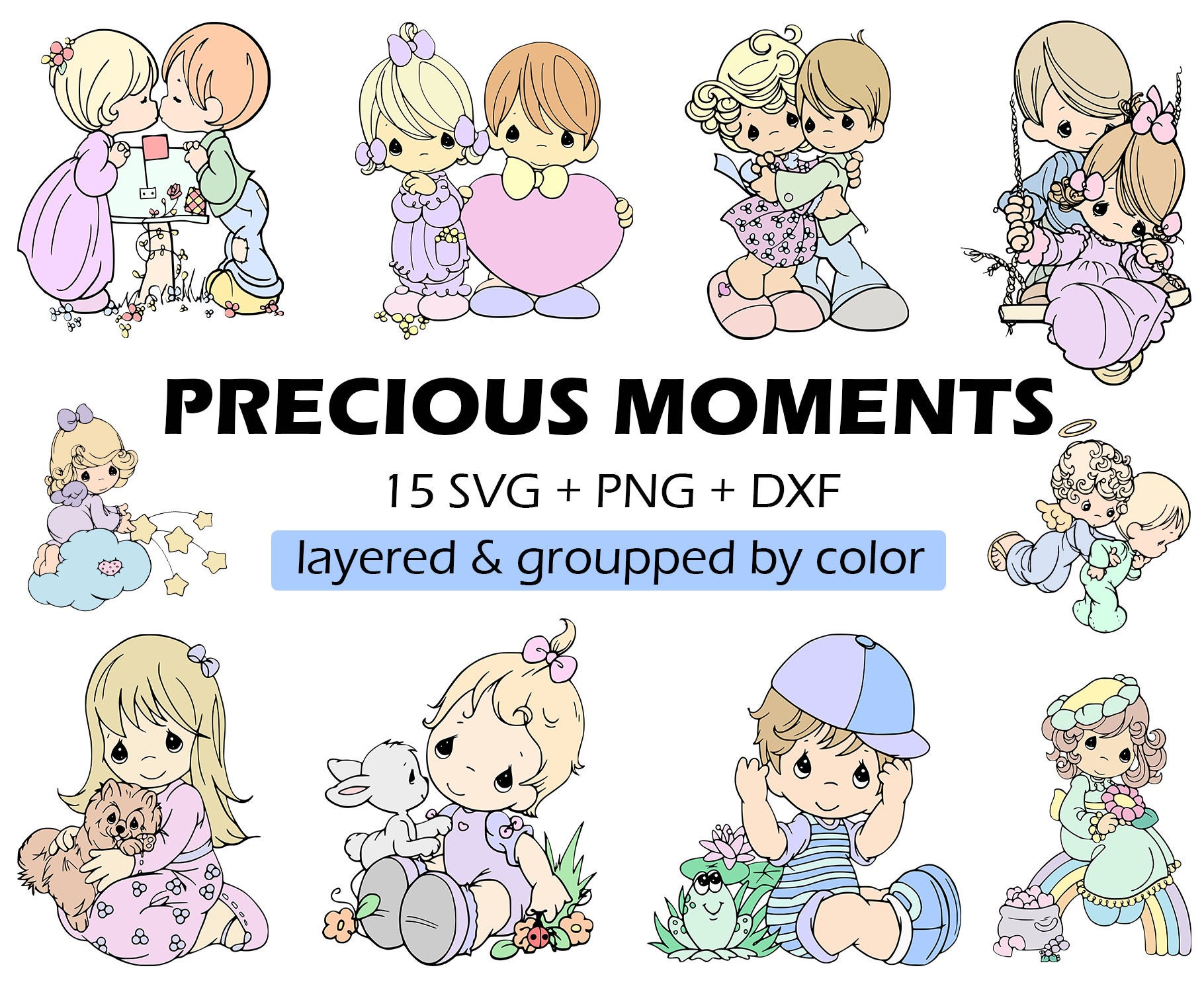 Precious moments svg Precious moments clip art | Etsy