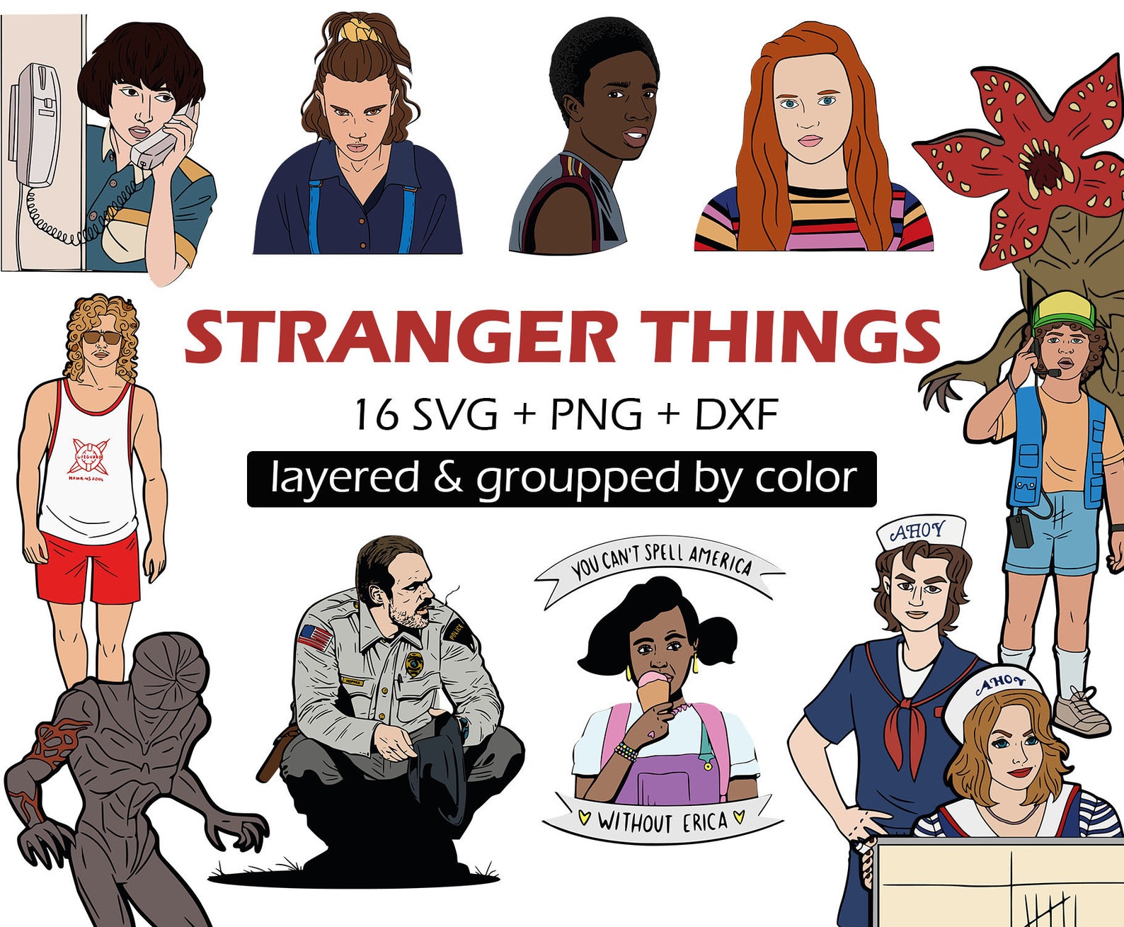 Stranger things svg Stranger things dxf Stranger things | Etsy