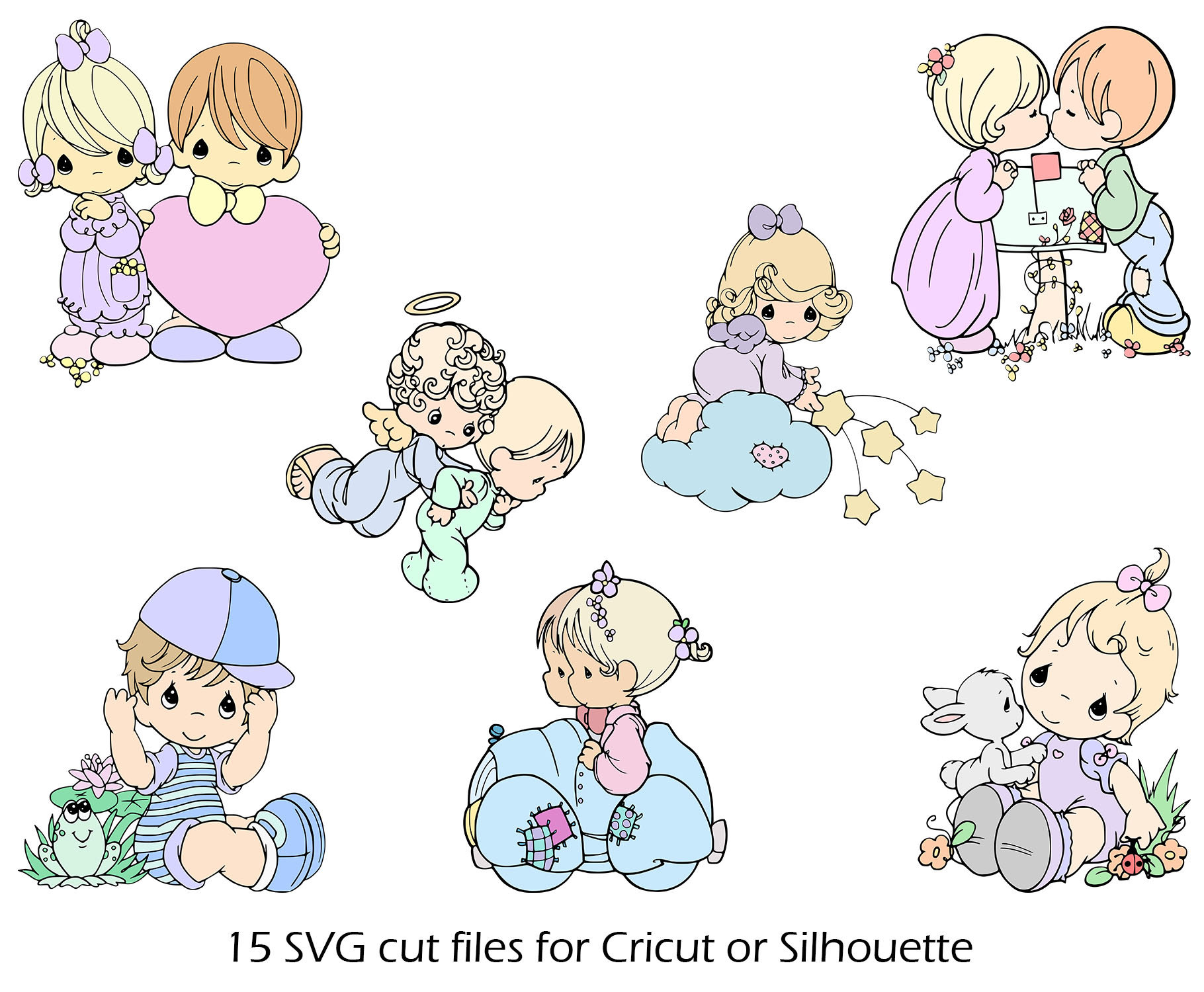 Precious moments svg Precious moments clip art | Etsy